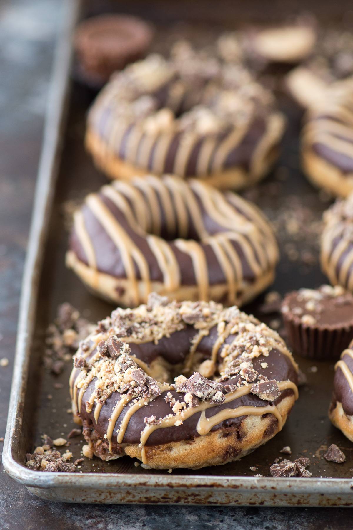 Stuffed Peanut Butter Cup Donuts
