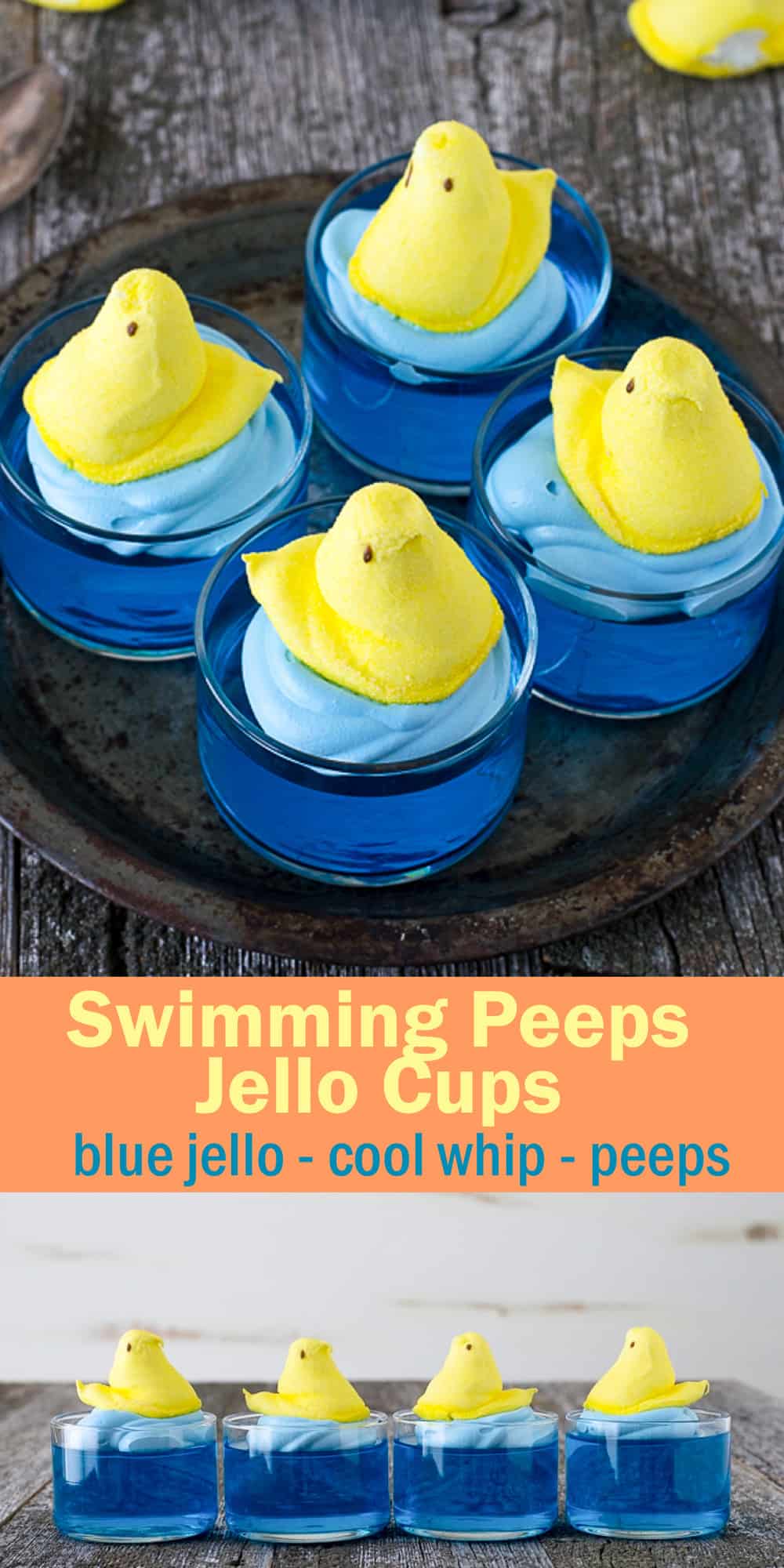 Swimming Peeps Jello Cups - easy Easter treat!