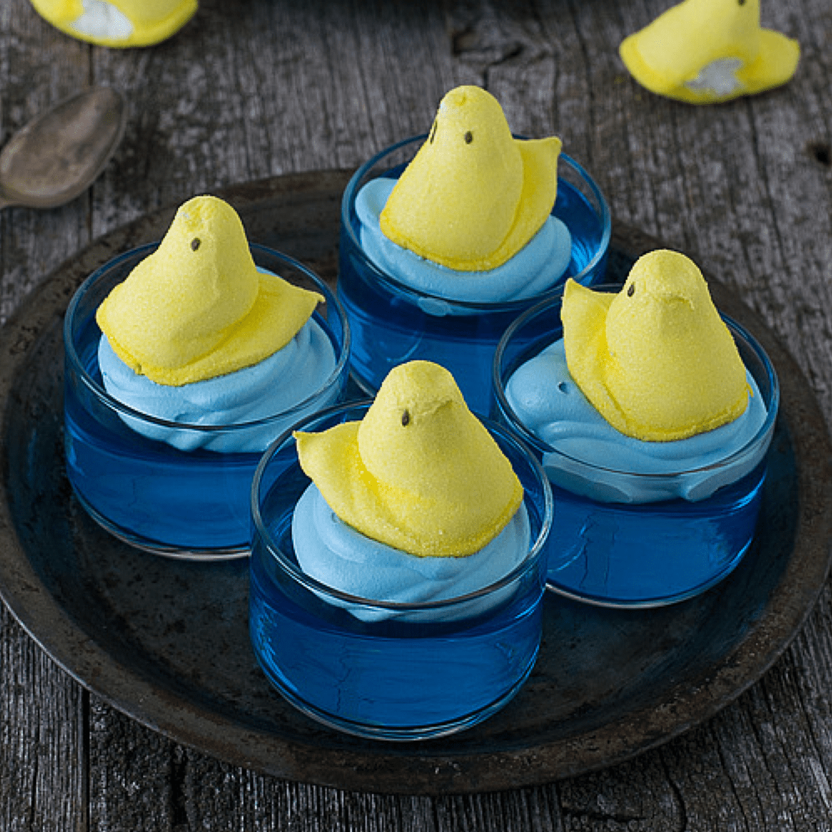 Swimming Peeps Jello Cups - easy Easter treat!