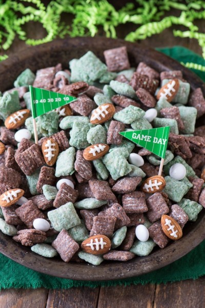 Football Puppy Chow - game day football snack food!