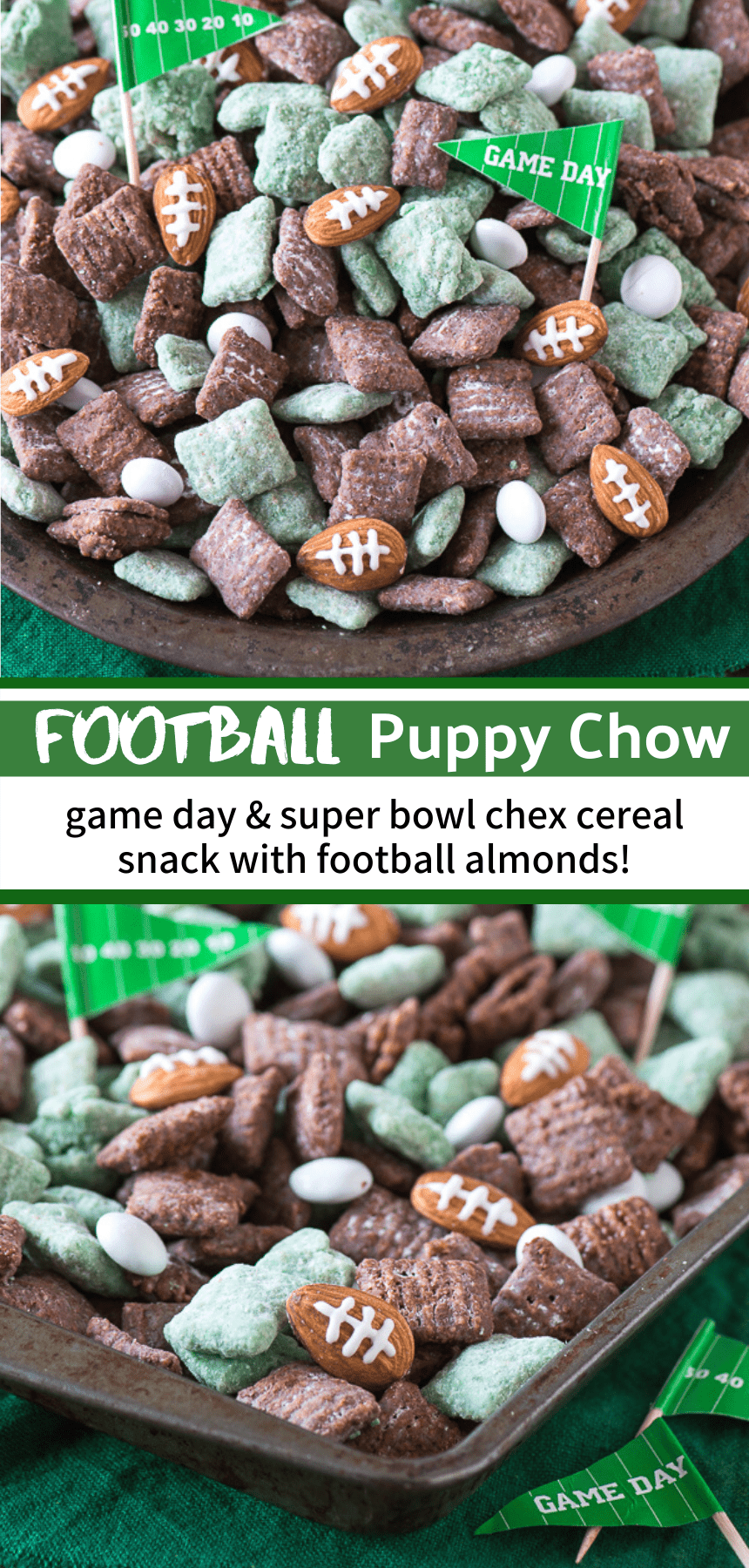 Football Puppy Chow - game day football snack food!