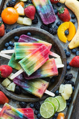 Rainbow Popsicles