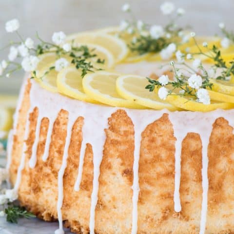 Lemon Angel Food Cake