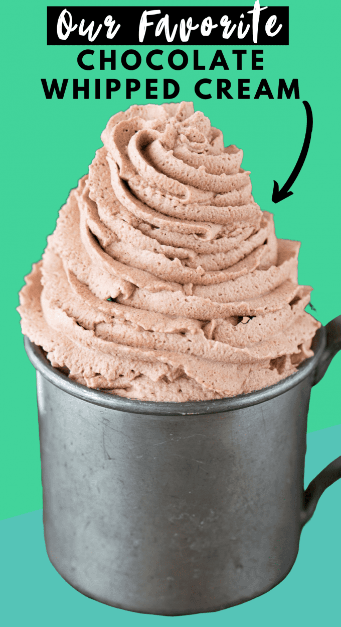 Chocolate Whipped Cream - 3 ingredient chocolate frosting!
