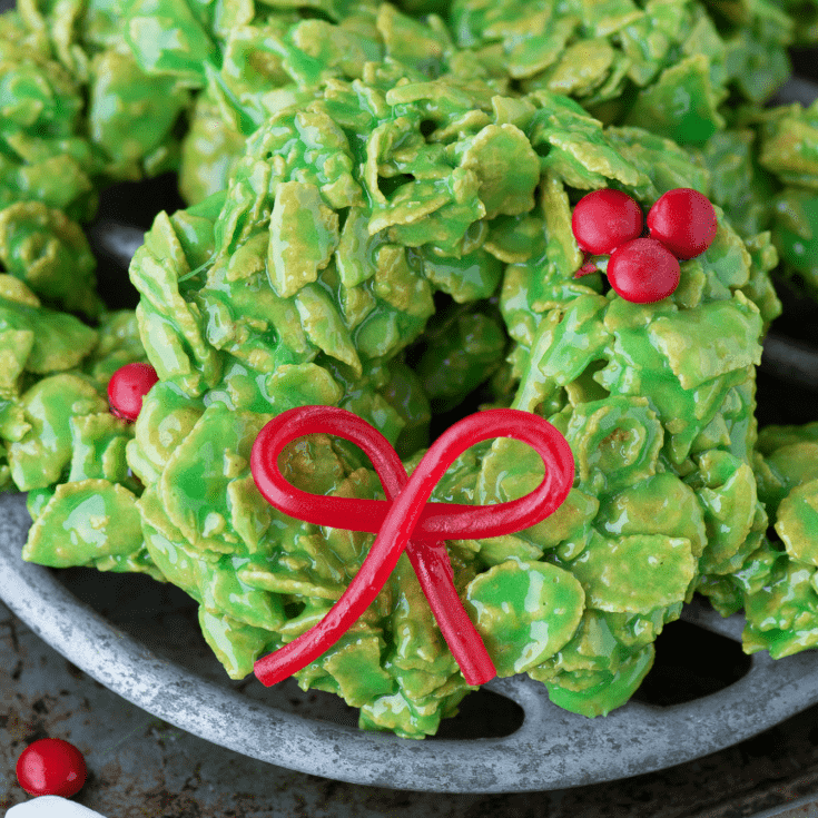 Cornflake Wreaths - Christmas Wreath Cookies