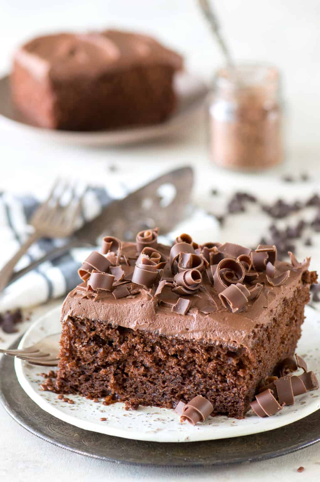 Easy Chocolate Cake (from box mix & incredibly moist!)