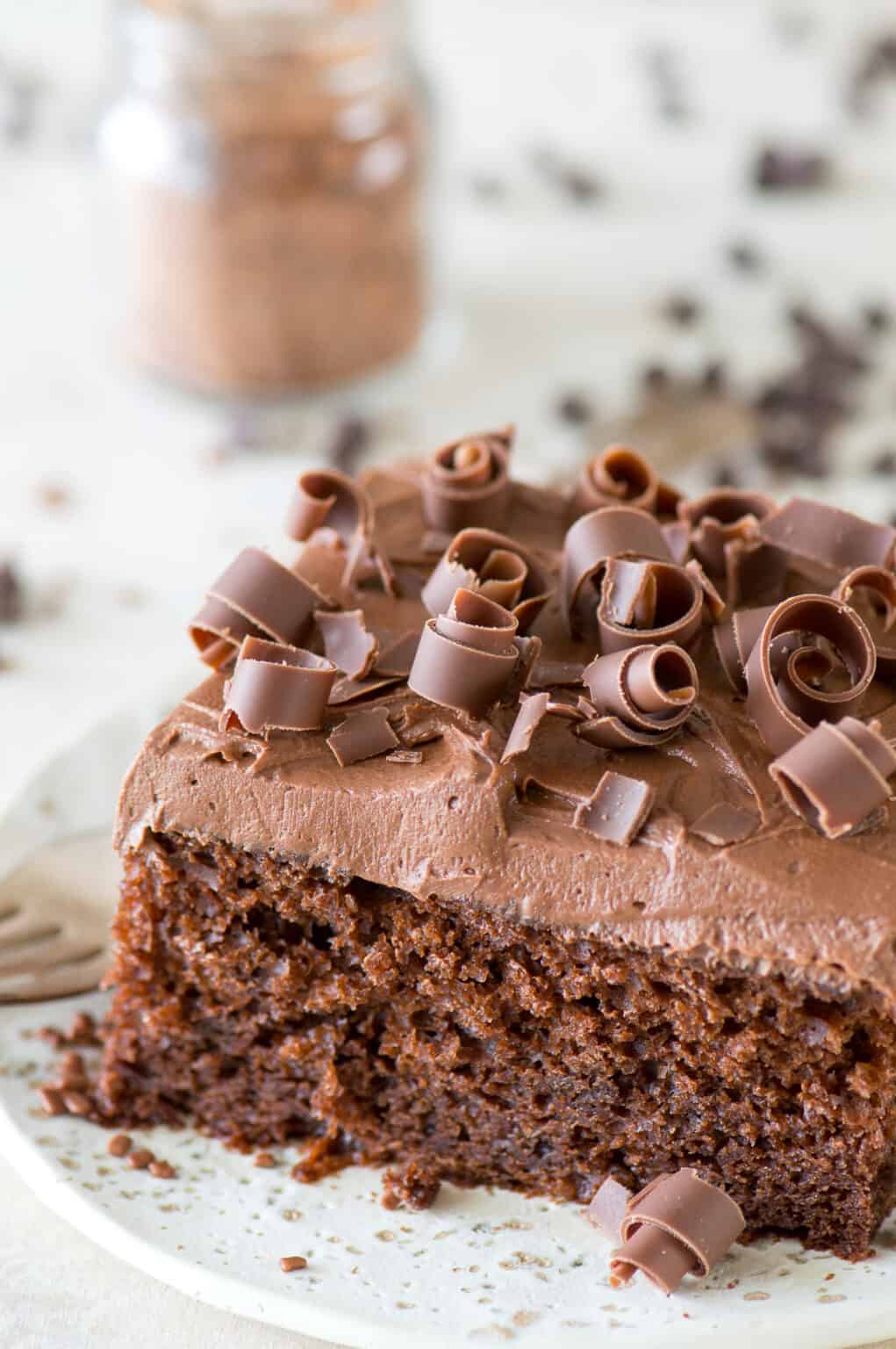 Easy Chocolate Cake (from box mix & incredibly moist!)
