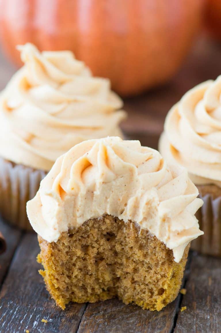 Pumpkin Cupcakes - moist, perfect pumpkin spice flavor!