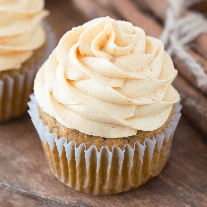 Pumpkin Cupcakes - moist, perfect pumpkin spice flavor!