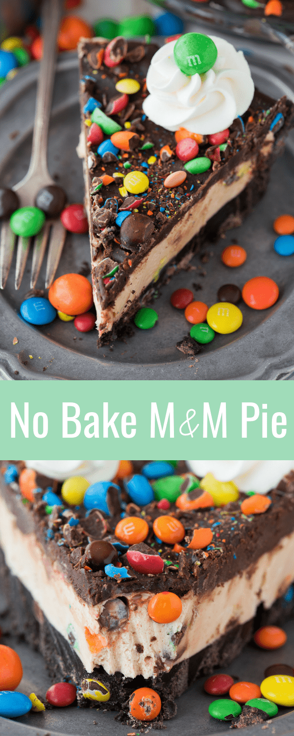 No Bake M&M Pie