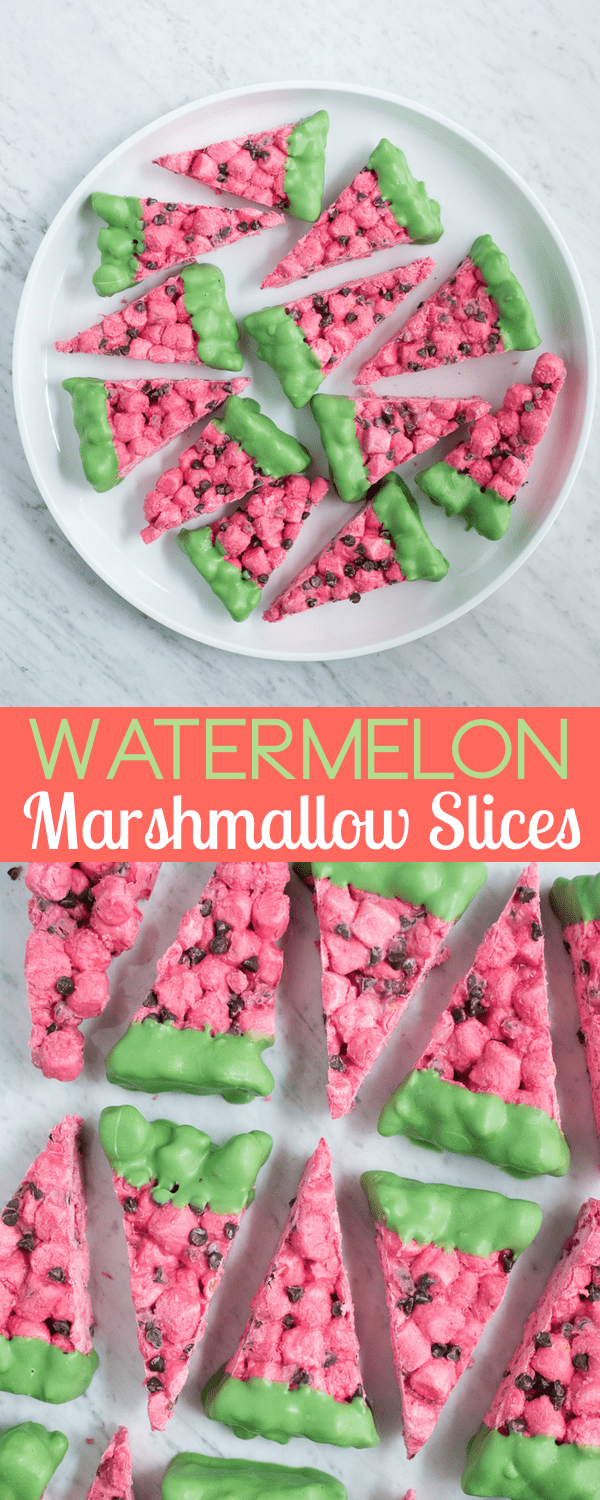 Watermelon Marshmallow Slices