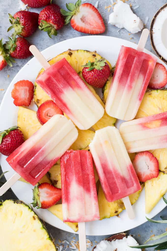 Miami Vice Mocktail Popsicles