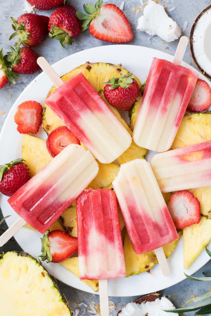 Miami Vice Mocktail Popsicles