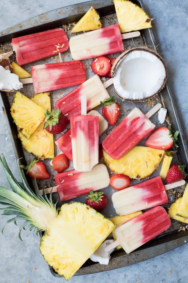 Miami Vice Mocktail Popsicles