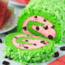 Watermelon Cake Roll - summer cake roll that looks like a watermelon!