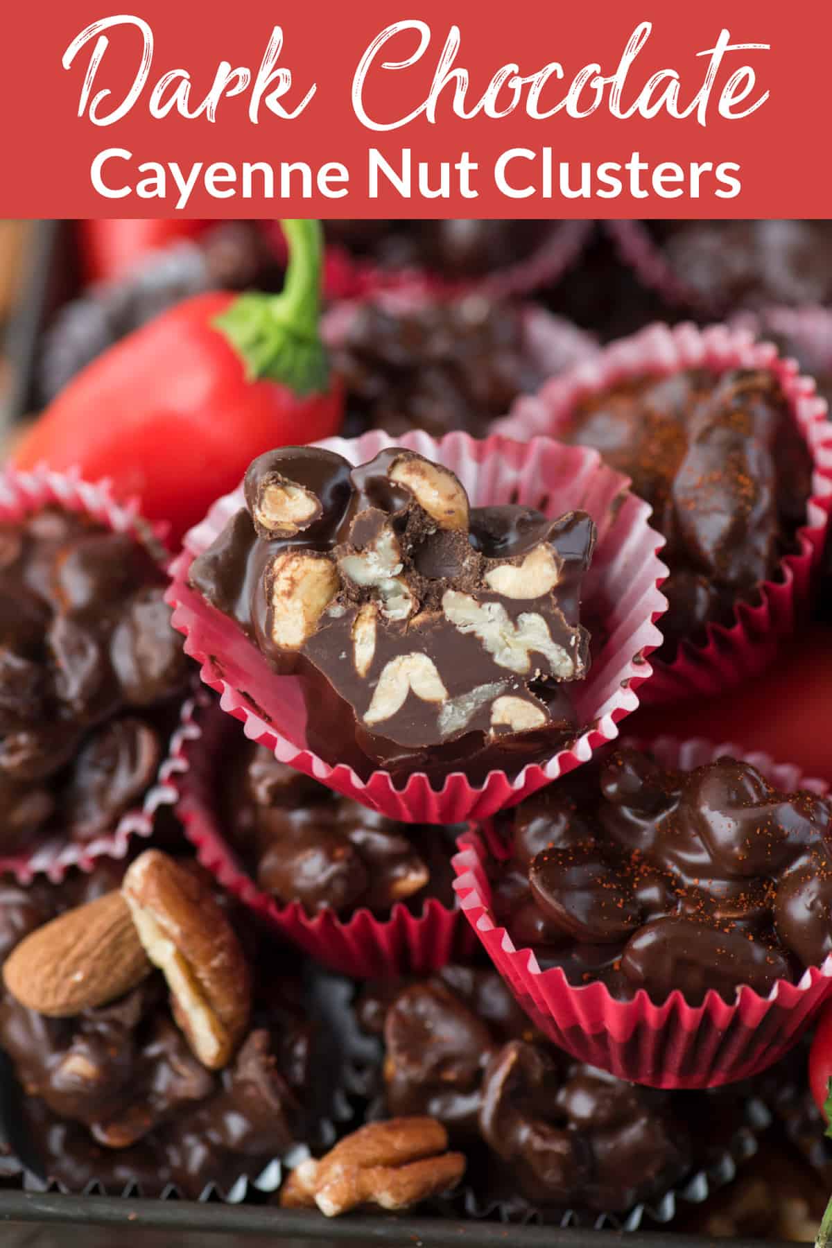 Dark Chocolate Cayenne Nut Clusters