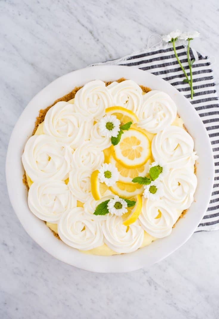 No Bake Lemon Pudding Pie