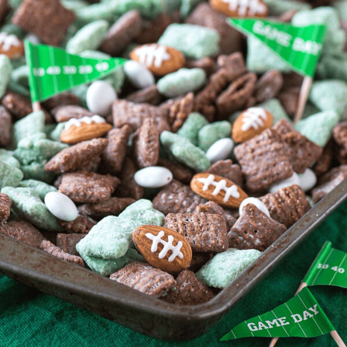 Football Puppy Chow - game day football snack food!