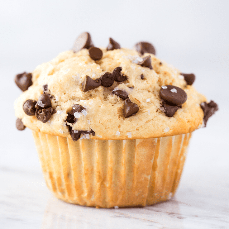 BIG Chocolate Chip Muffins - bakery style muffins!