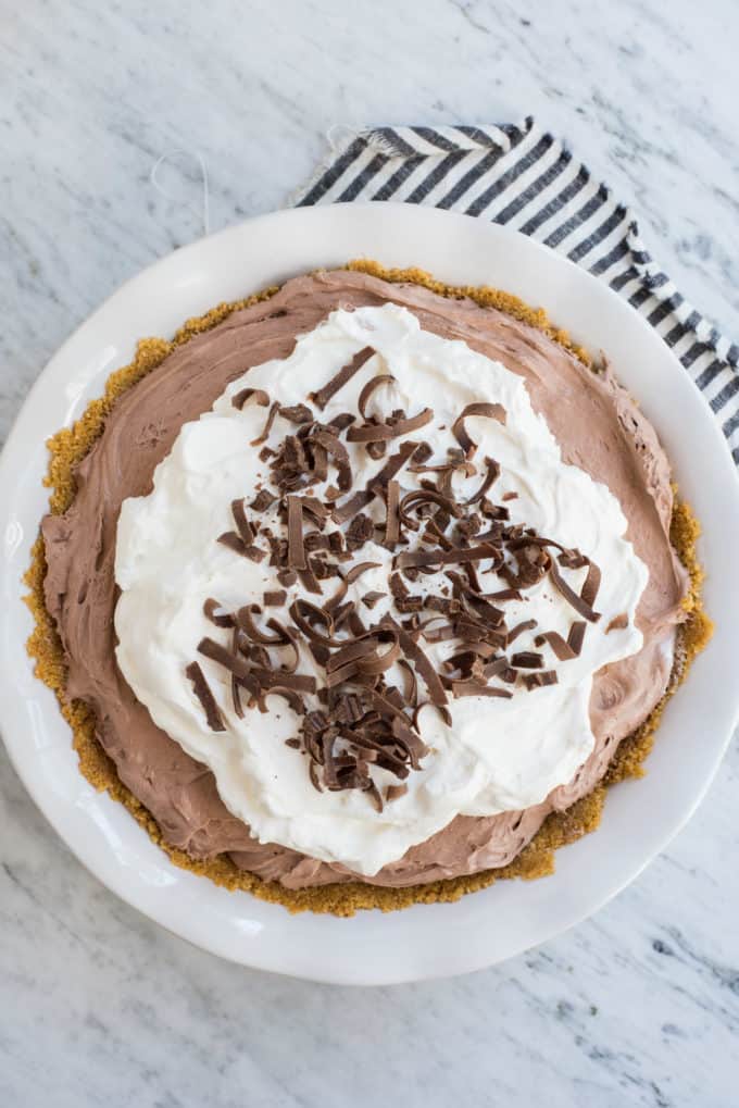 Chocolate Cream Pudding Pie Recipe - The First Year