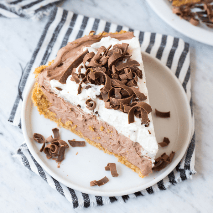 Chocolate Cream Pudding Pie Recipe - The First Year