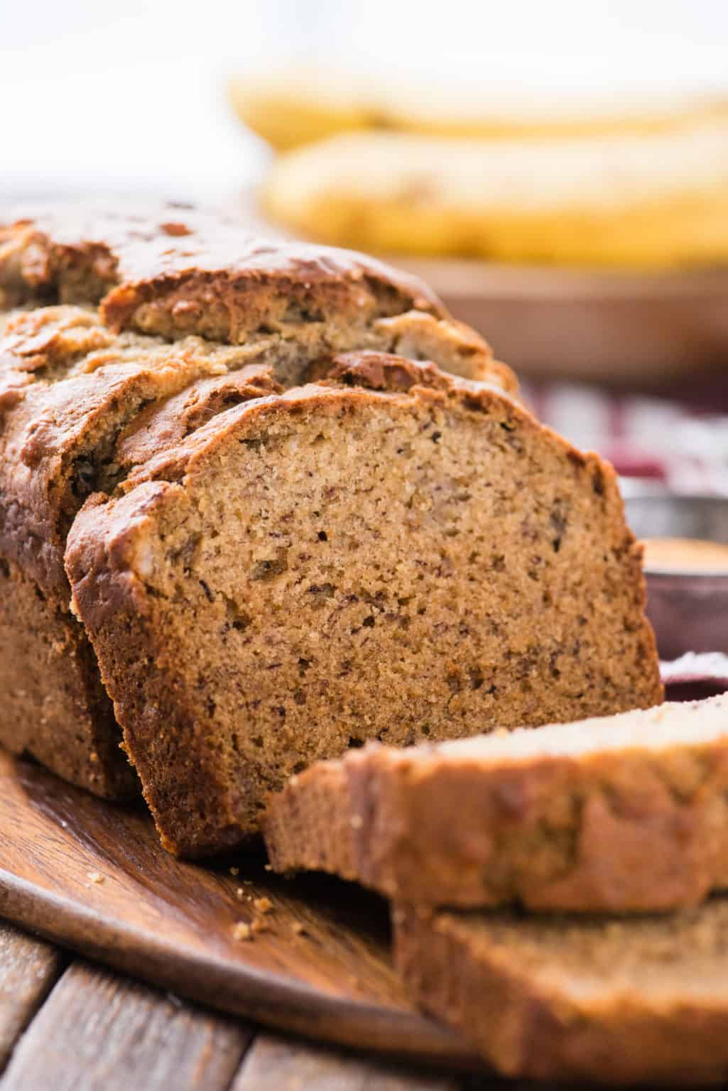 One Bowl Banana Bread - moist banana bread recipe, 10 ingredients!