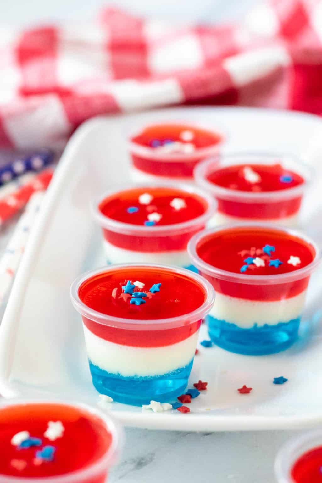 Red, White, and Blue Jello Shots With Vodka | The First Year