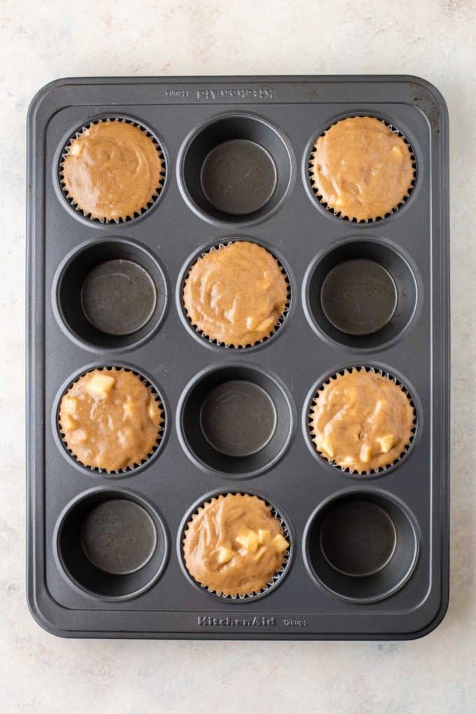 Moist Apple Cinnamon Muffin with Apple Chunks - The First Year