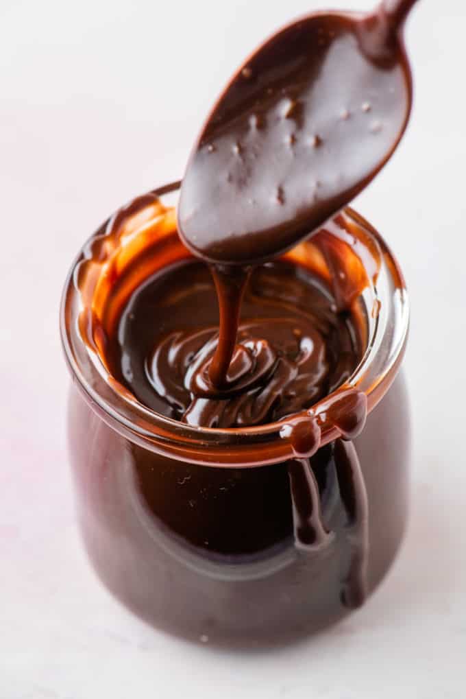 2 Minute Chocolate Fudge Sauce Recipe - The First Year