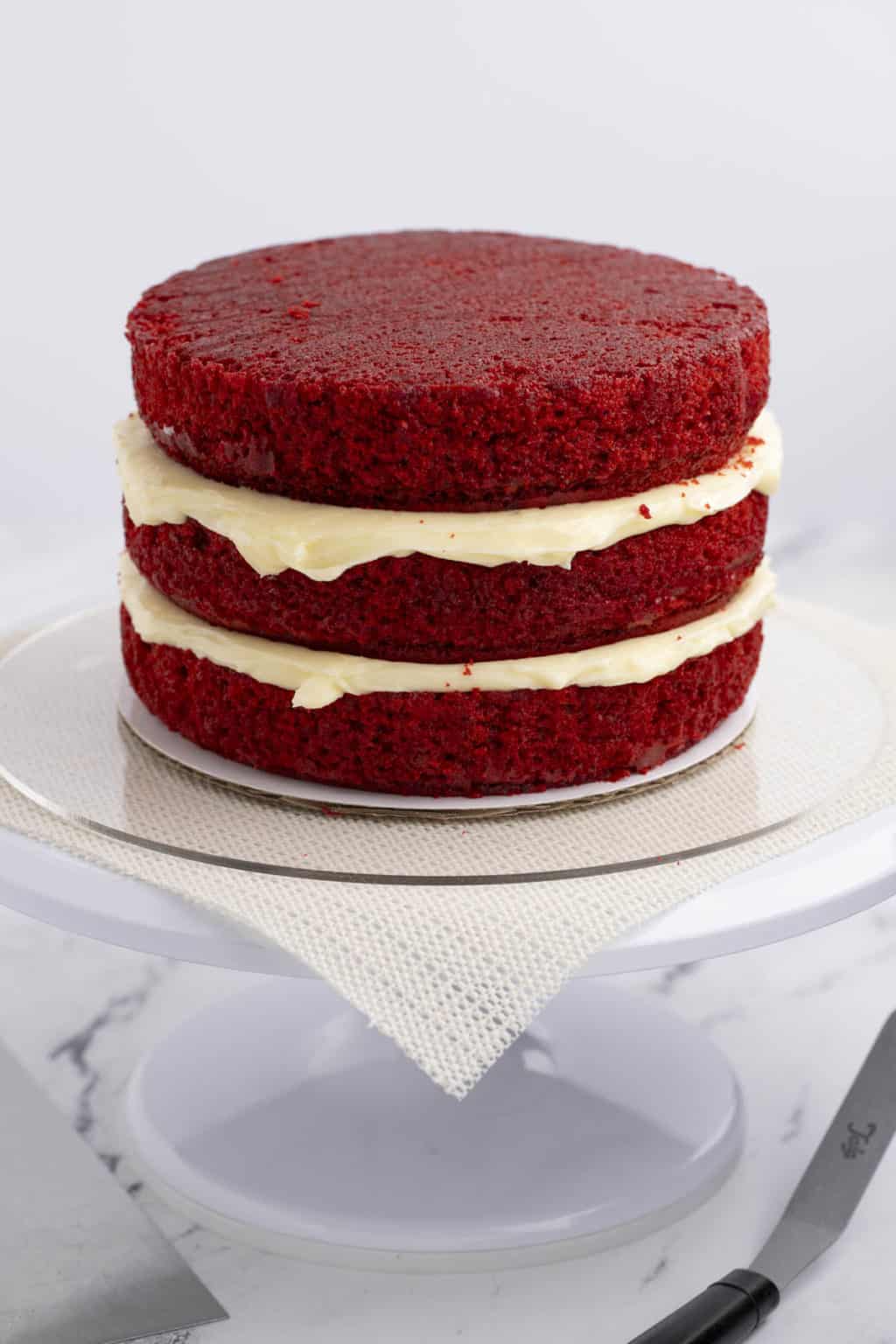 Red Velvet Cake with Cream Cheese Frosting - The First Year