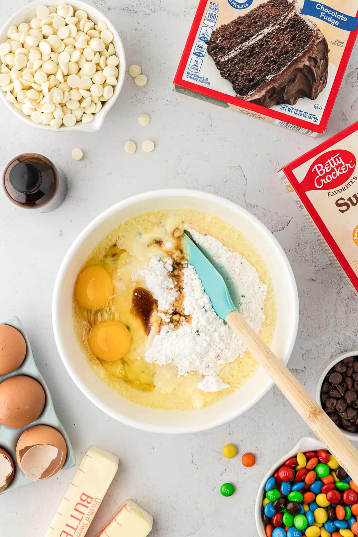 Cookie Bars from Cake Mix - The First Year