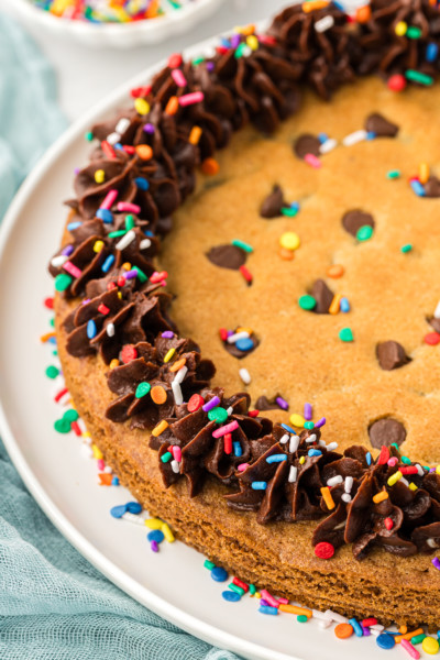 Homemade Cookie Cake (Chocolate Chip Cookie Cake) - The First Year