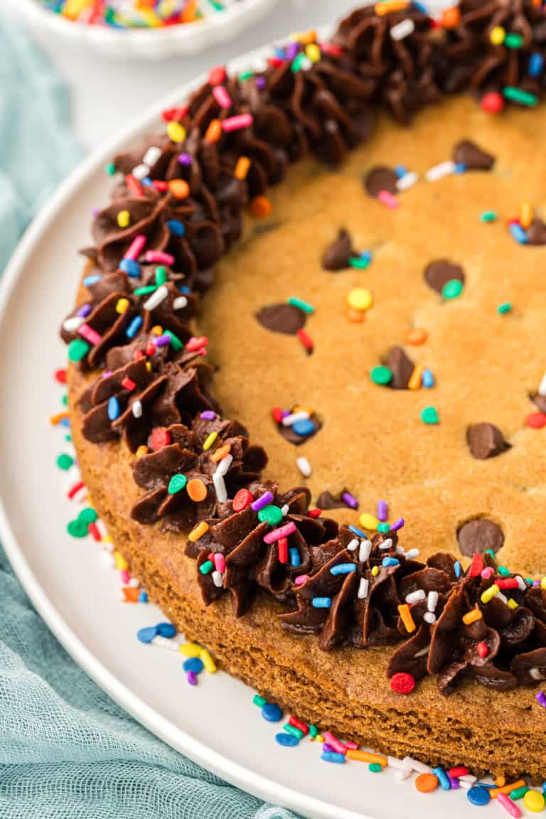 Homemade Cookie Cake (Chocolate Chip Cookie Cake) - The First Year