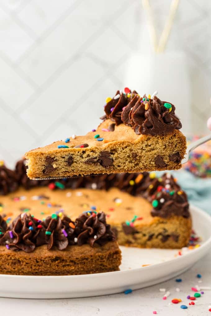 Homemade Cookie Cake (Chocolate Chip Cookie Cake) - The First Year