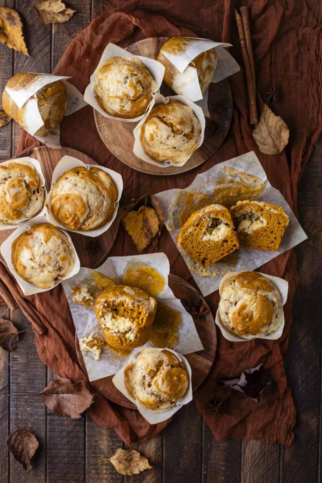 Pumpkin Cream Cheese Muffins Recipe-The First Year Blog